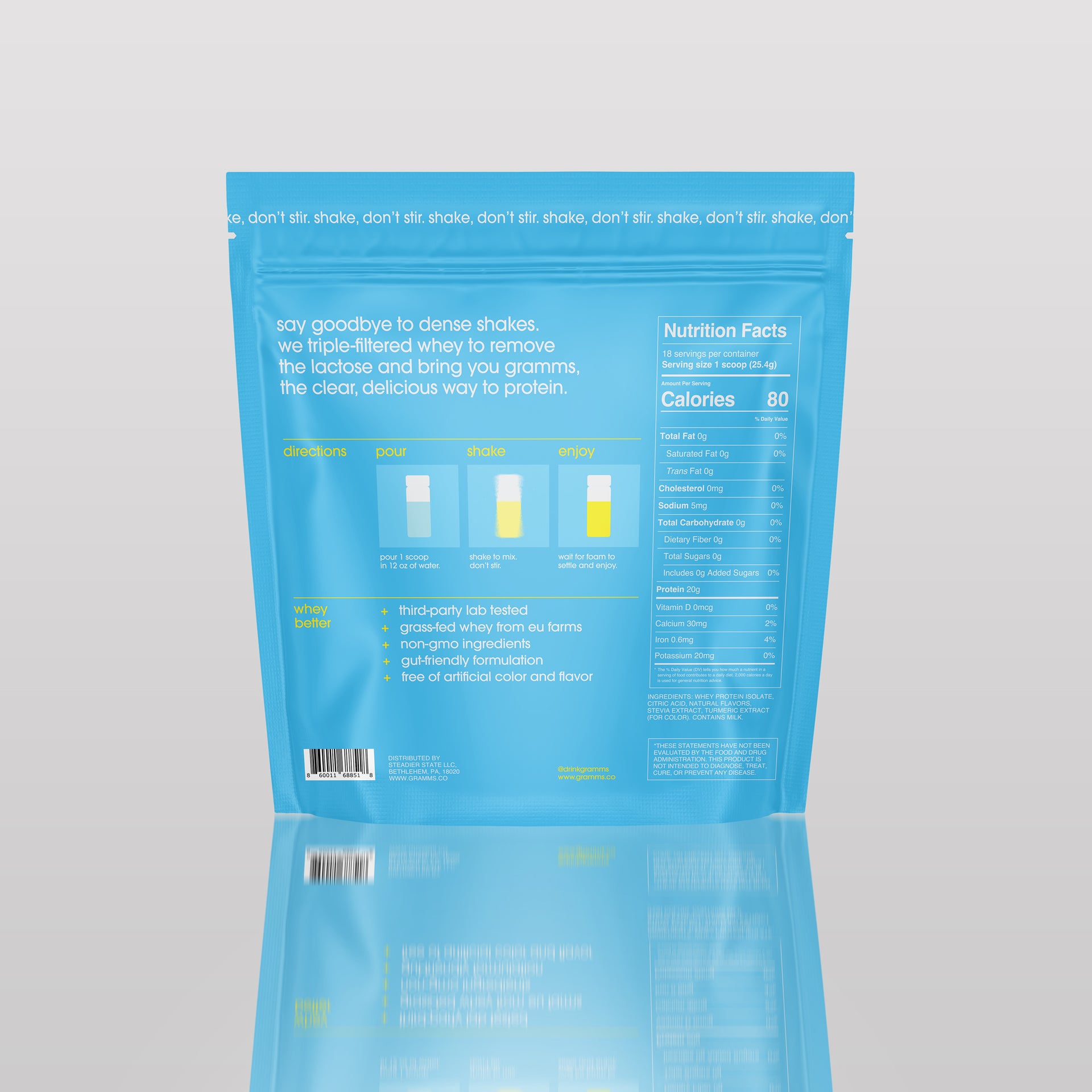lemonade protein powder | clear whey protein drink | gramms
