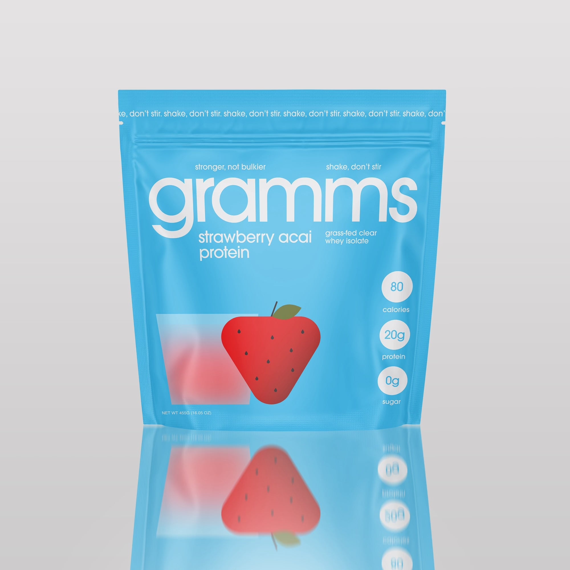 strawberry acai protein drink | clear whey protein | gramms